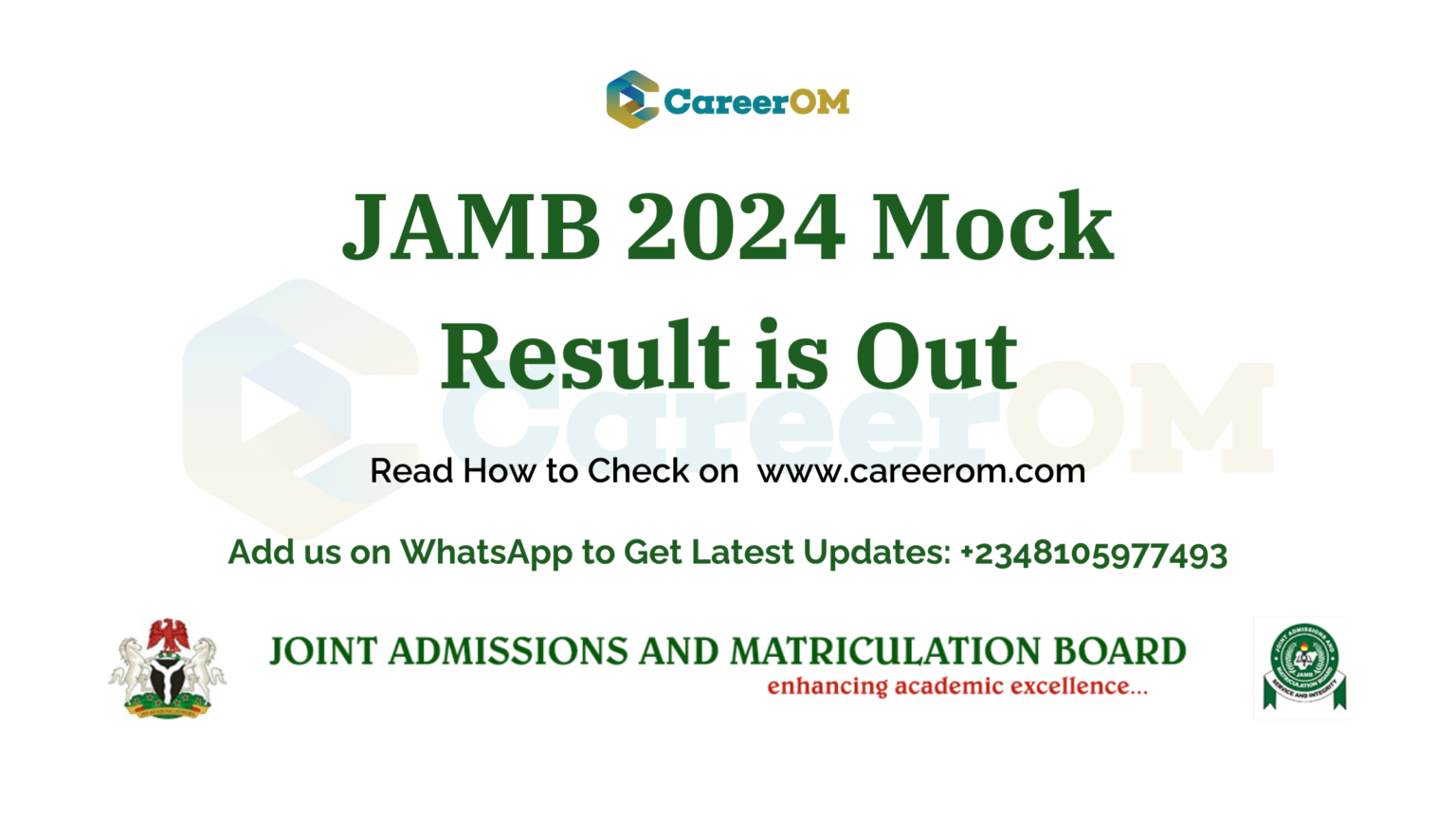 JAMB 2024 Mock Exam Result is Out • CareerOM